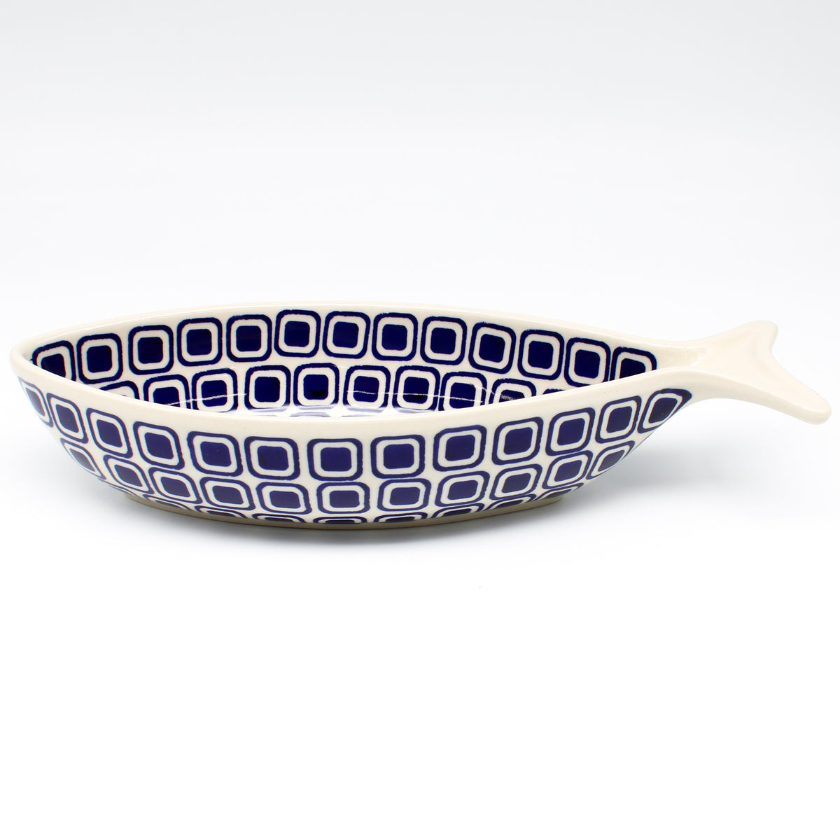 Lg Fish Bowl in Blue Squares – Janelle Imports