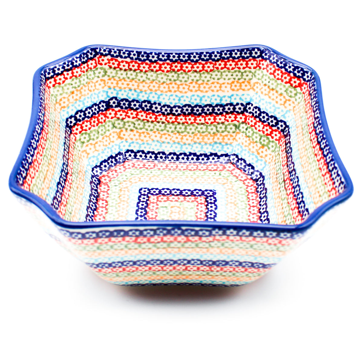Square Soup Bowl 16 oz in Multi-Colored Flowers – Janelle Imports
