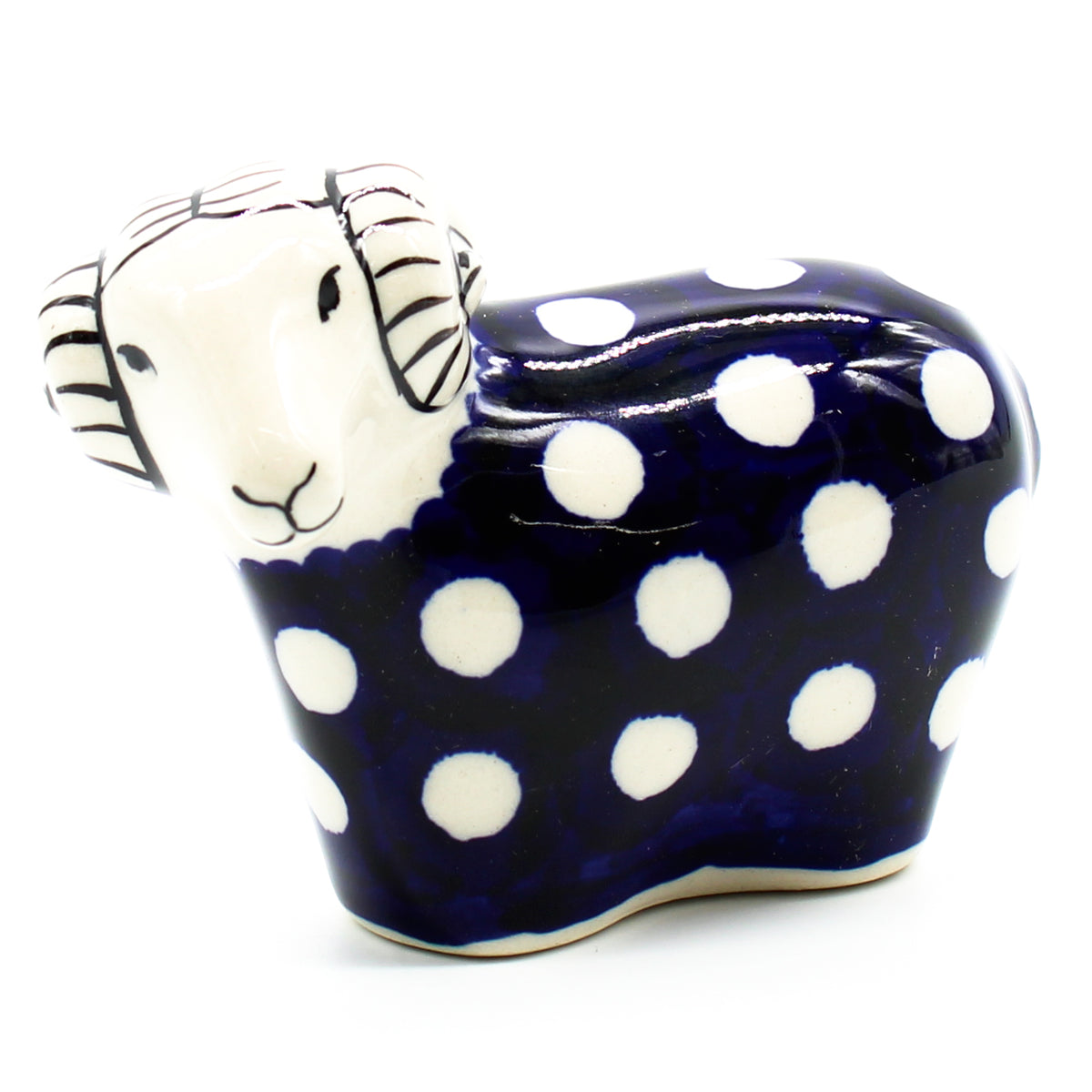 Easter Ram - Miniature in White Polka-Dot – Janelle Imports