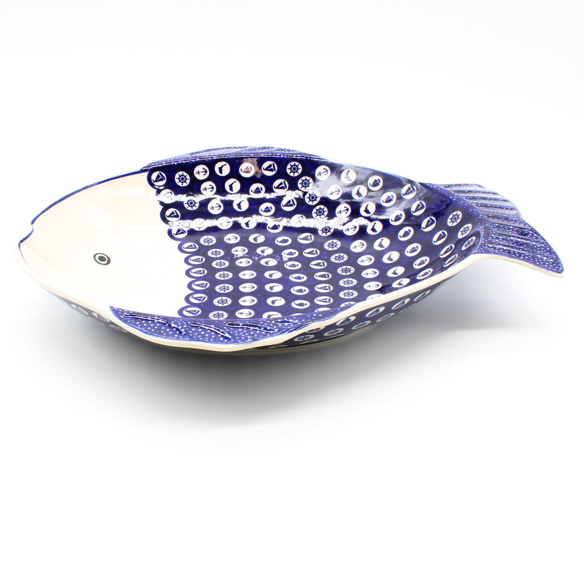 Ex Lg Fish Server in Nautical Blue – Janelle Imports