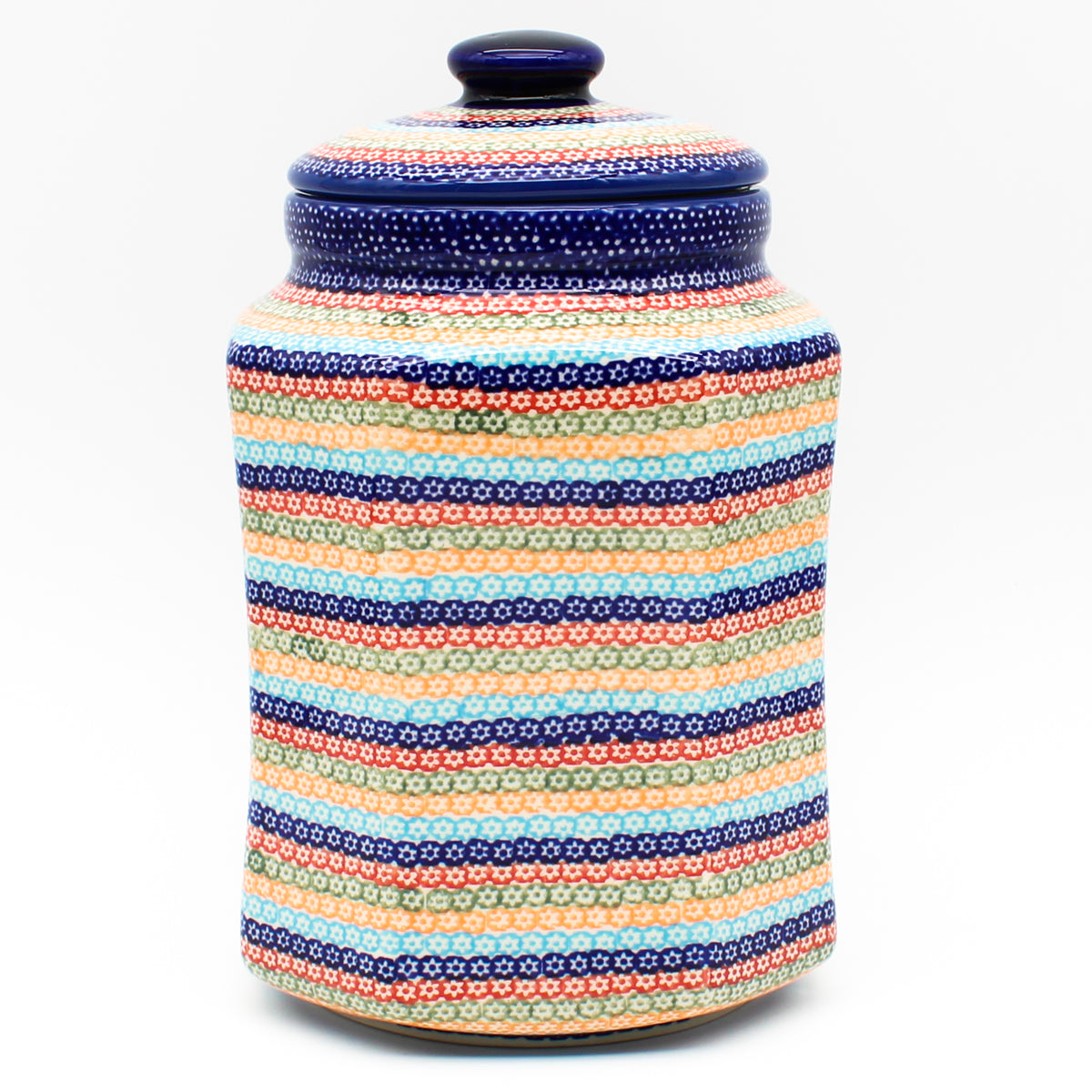 Lg Airtight Canister in Multi-Colored Flowers – Janelle Imports