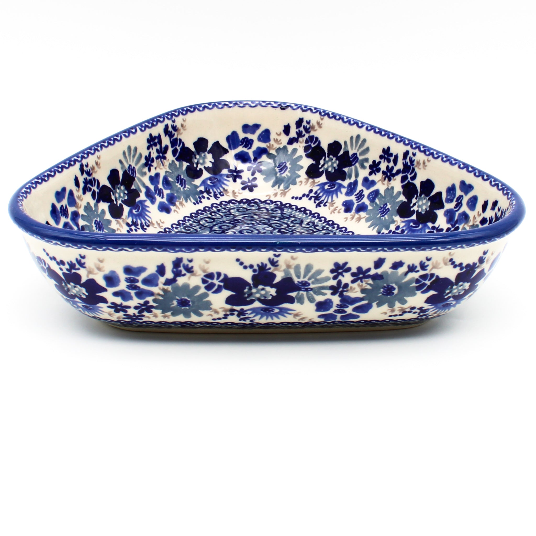 Triangular Bowl 8" in Stunning Blue – Janelle Imports