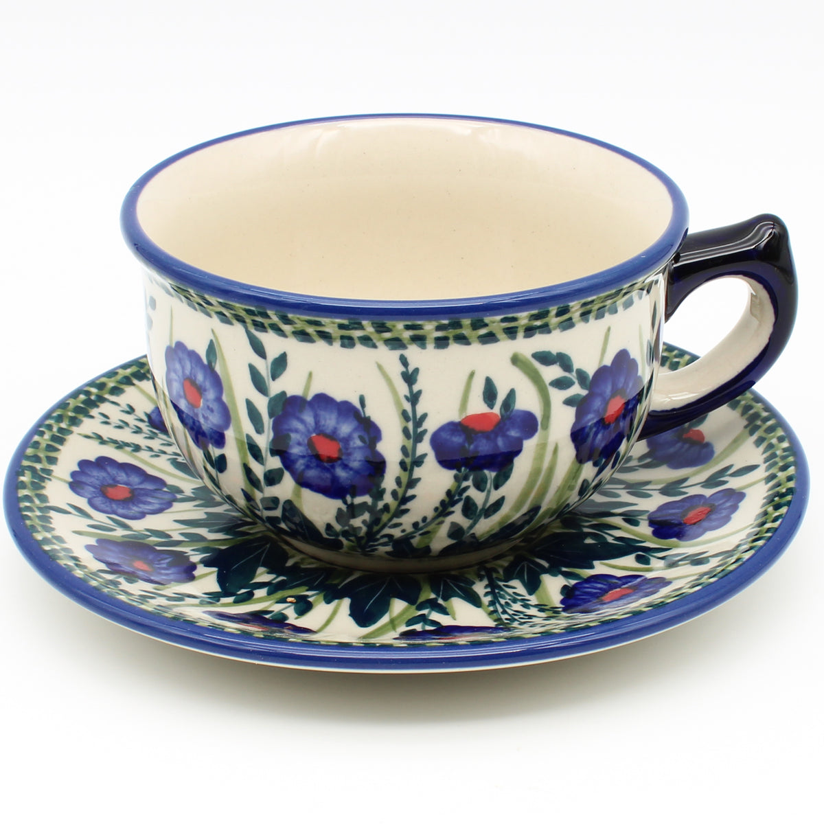 Tea Cup w/Saucer 8 oz in Gil's Blue – Janelle Imports