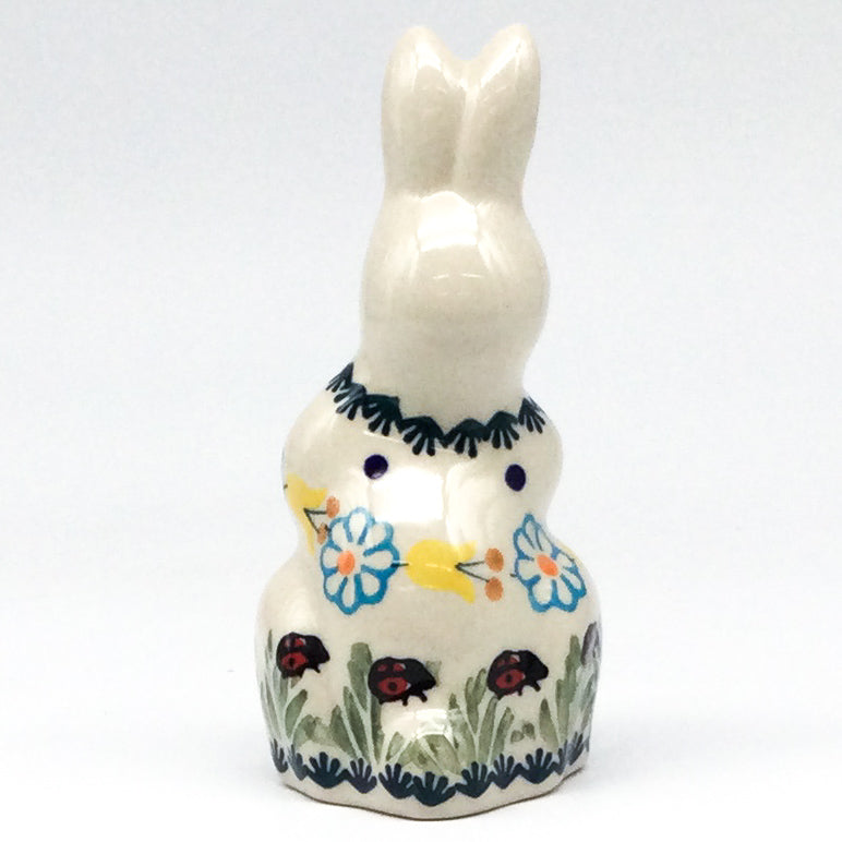 Bunny Holding Easter Egg-Miniature in Ladybugs – Janelle Imports