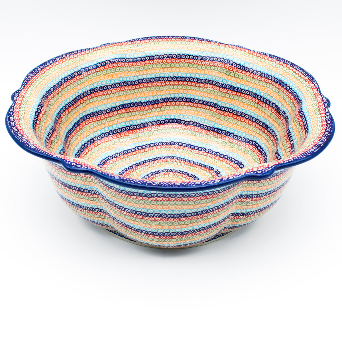 Lg Retro Bowl in Multi-Colored Flowers – Janelle Imports